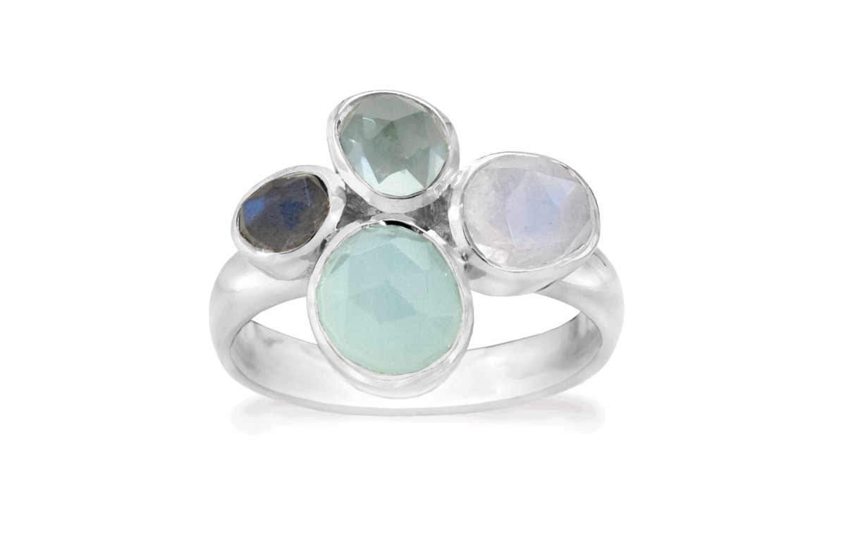 Ocean Crush ring → sølv & ægte sten - Rabinovich